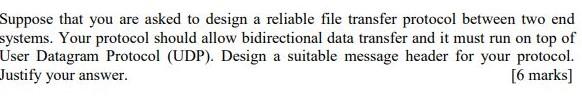 Solved Suppose that you are asked to design a reliable file | Chegg.com