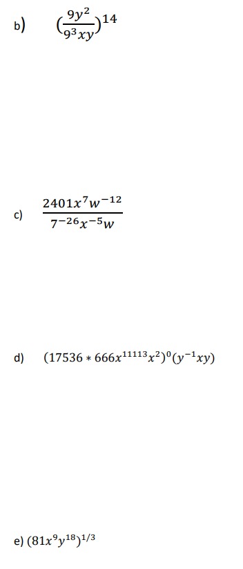 Solved Question 1: Simplify and write answers using only | Chegg.com