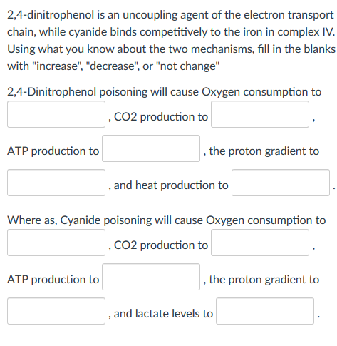 Solved 2,4-dinitrophenol is an uncoupling agent of the | Chegg.com