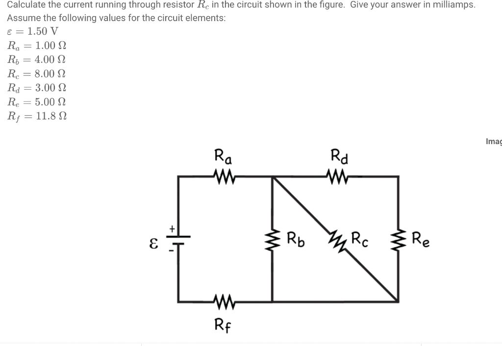 Solved Calculate the current running through resistor Rc in | Chegg.com