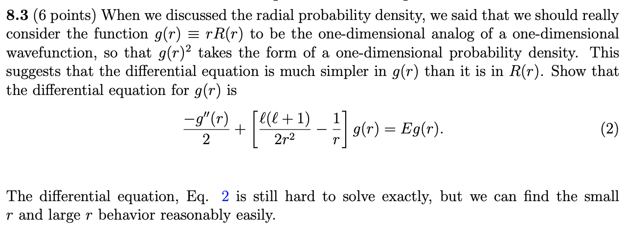 When we discussed the radial probability density, we | Chegg.com