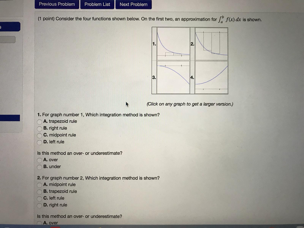Solved Previous ProblemProblem List Next Problem (1 point) | Chegg.com