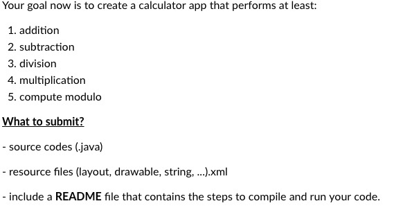 Solved First, you will modify the layout of the calculator. | Chegg.com