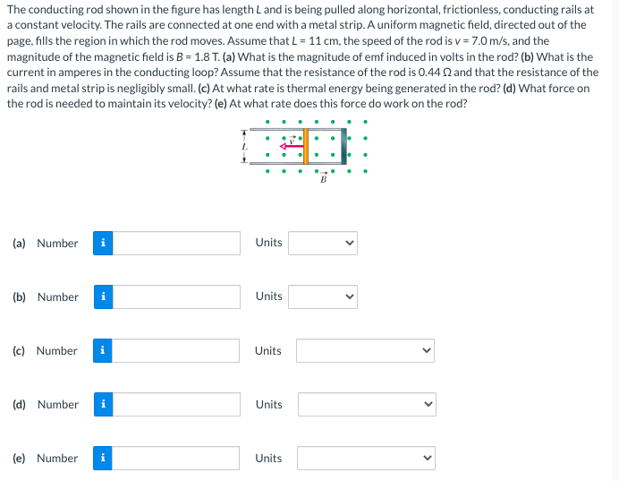 Solved The conducting rod shown in the figure has length L | Chegg.com