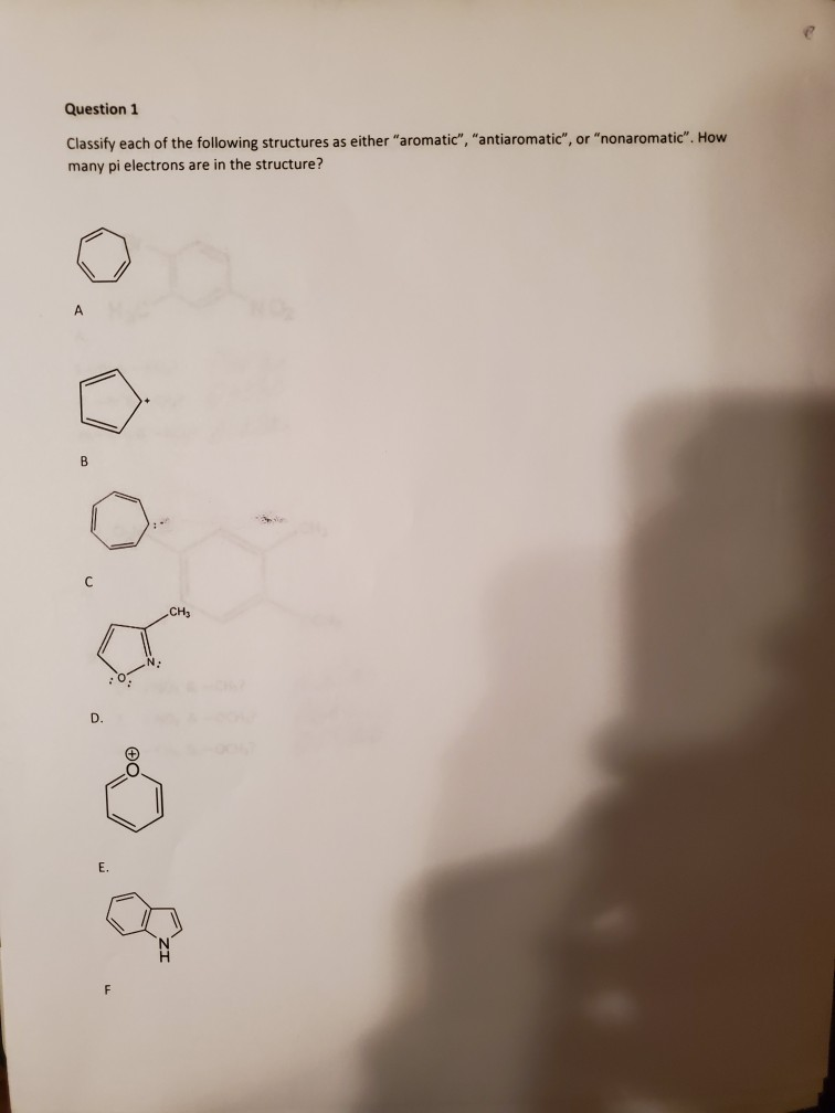 Solved Question 1 Classify each of the following structures | Chegg.com