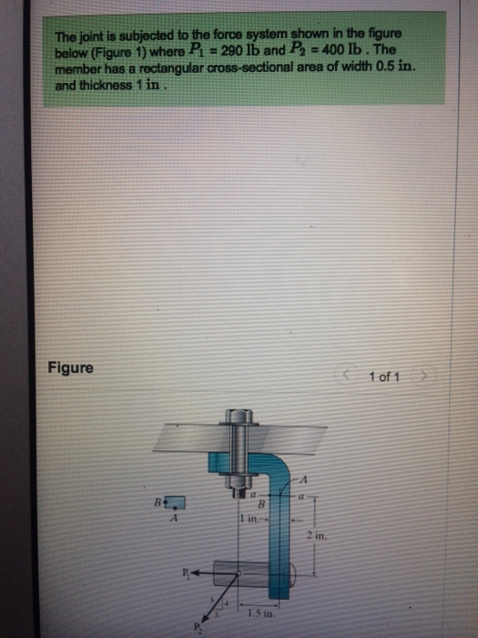 Solved The joint is subjected to the force system shown in | Chegg.com