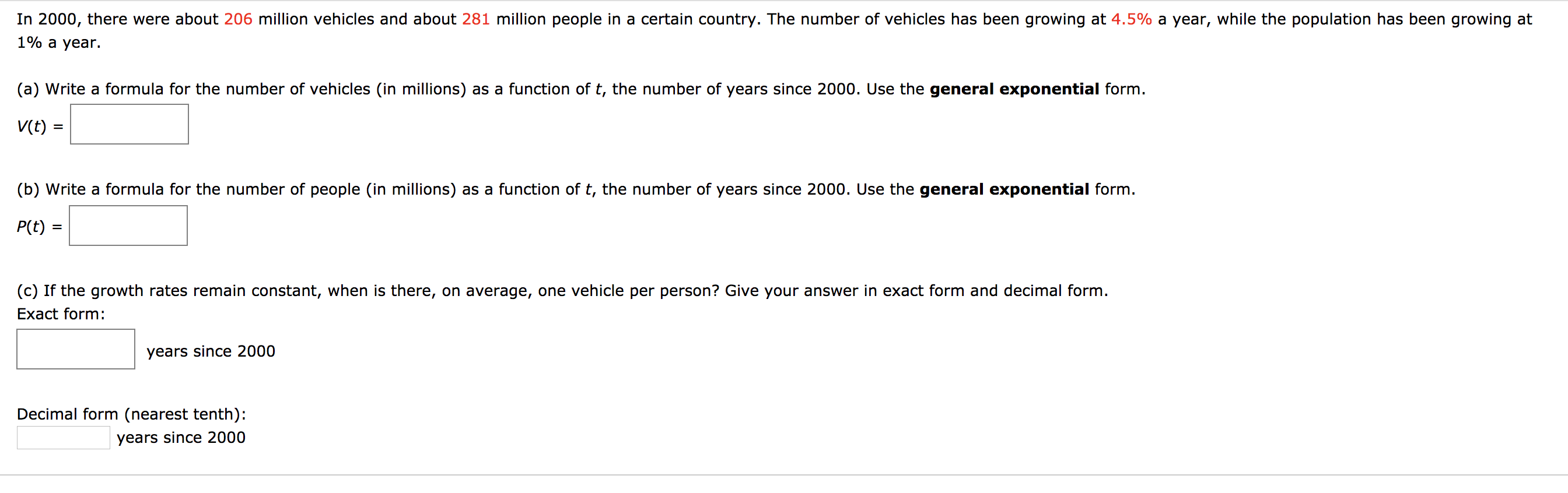 Solved In 2000, there were about 206 million vehicles and | Chegg.com