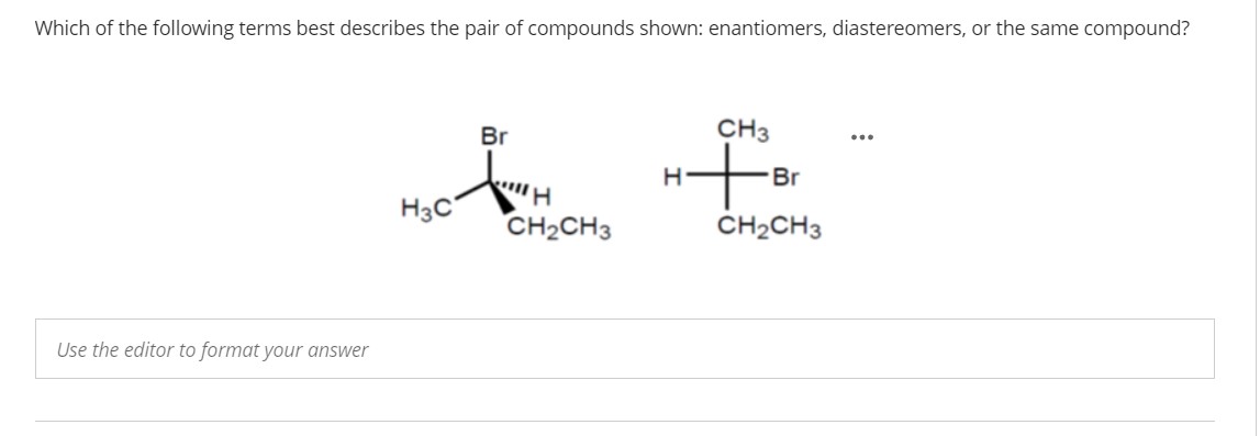 Solved Which of the following terms best describes the pair | Chegg.com
