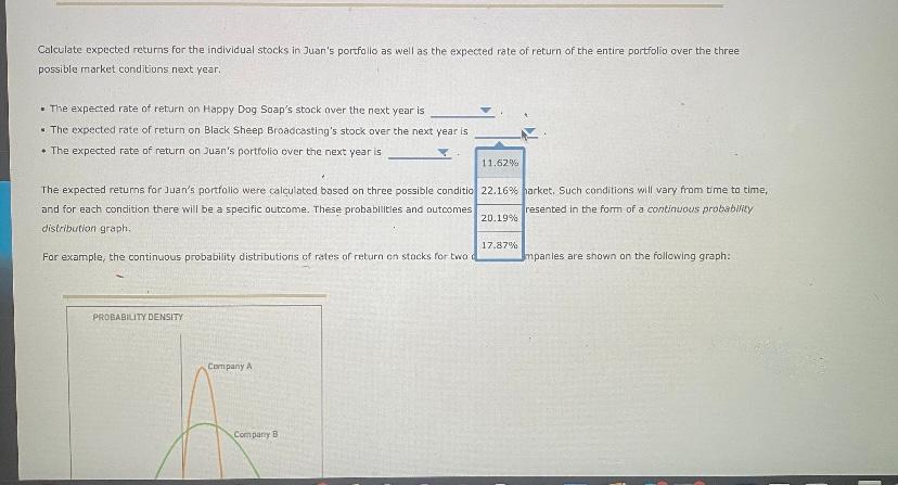 Solved Calculate expected returns for the individual stocks | Chegg.com