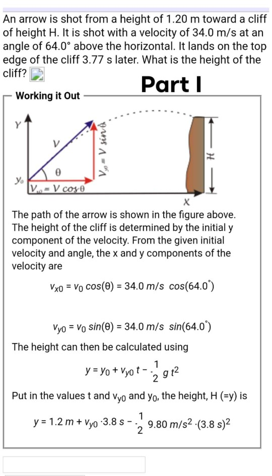 Solved An arrow is shot from a height of 1.20 m toward a | Chegg.com