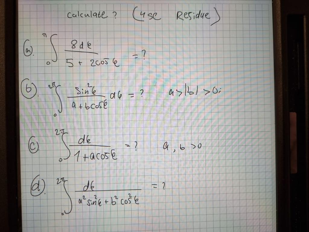 Solved calculate? Cuse Residue ) 8de 7 5+ 2005 Ө sinte ать | Chegg.com