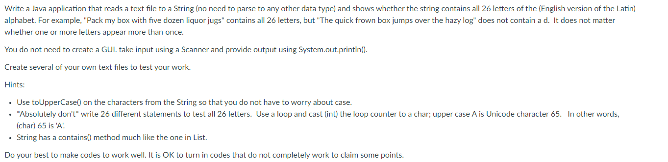 Solved Time 1 hour +15 minutes for uploading .java, one | Chegg.com