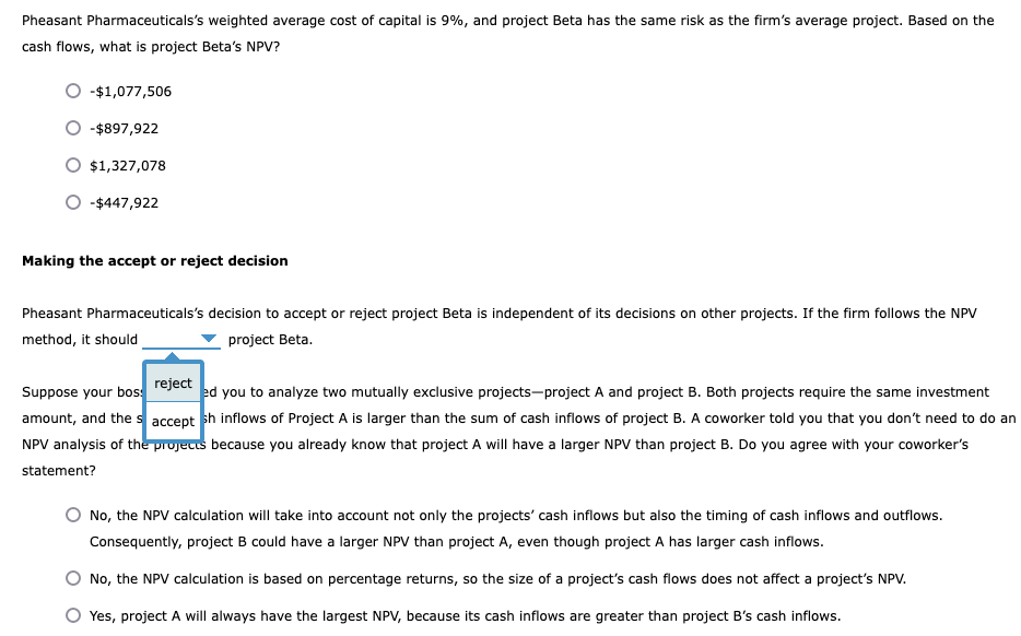 Solved 1. Net present value (NPV) Evaluating cash flows with | Chegg.com