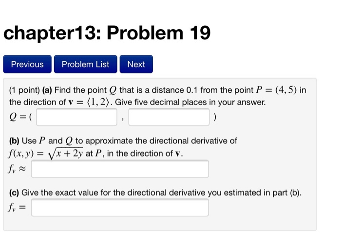 Solved chapter13: Problem 19 Previous Problem List Next (1 | Chegg.com