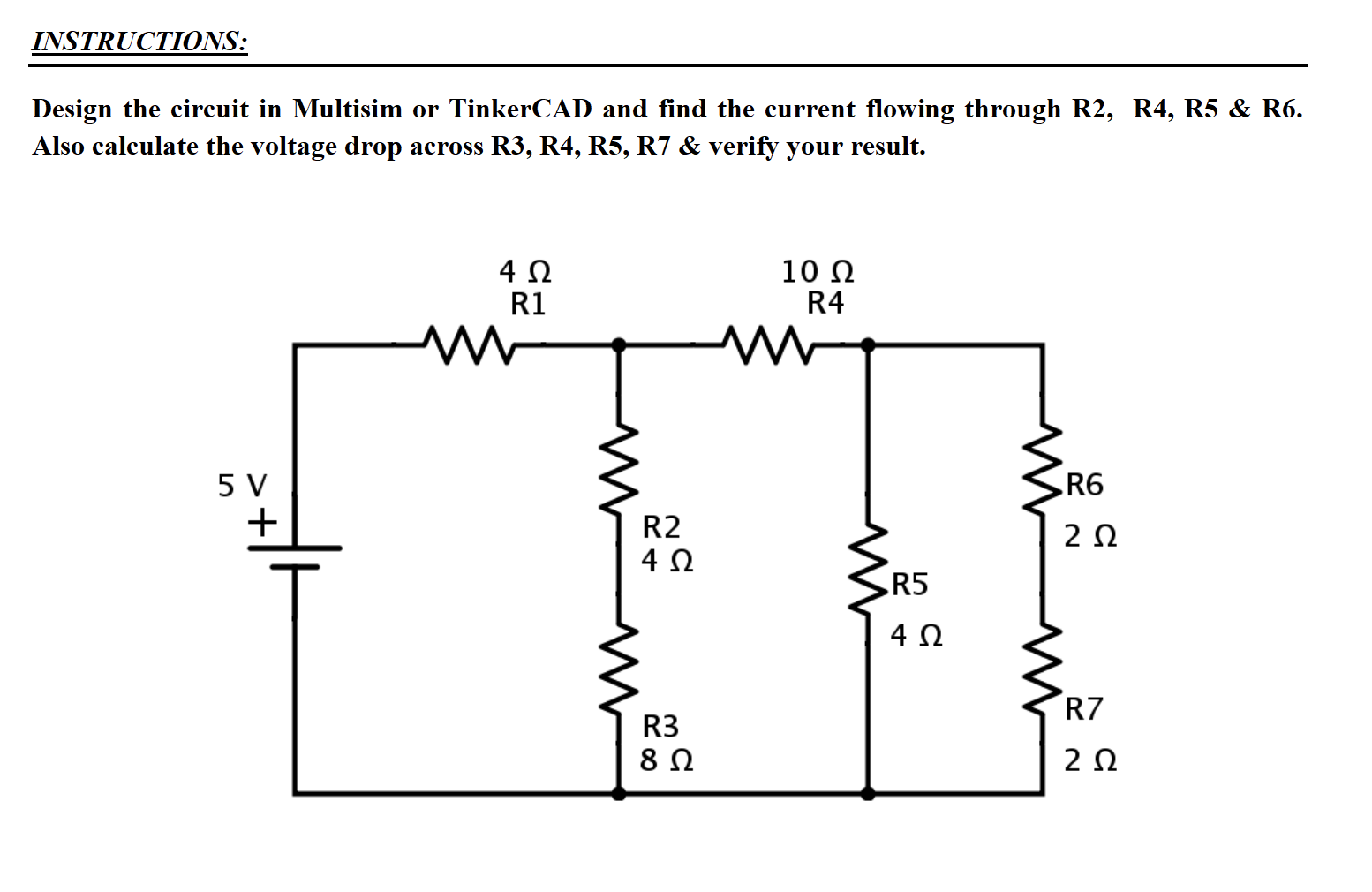 Solved INSTRUCTIONS: Design the circuit in Multisim or | Chegg.com