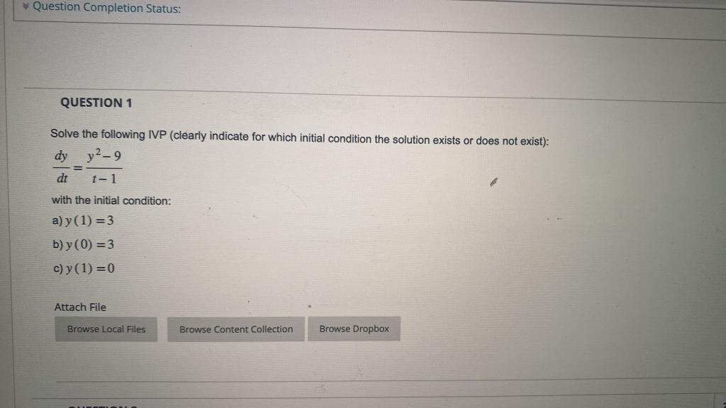 Solved Solve the following IVP (clearly indicate for which | Chegg.com