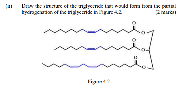 Solved (ii) Draw the structure of the triglyceride that | Chegg.com