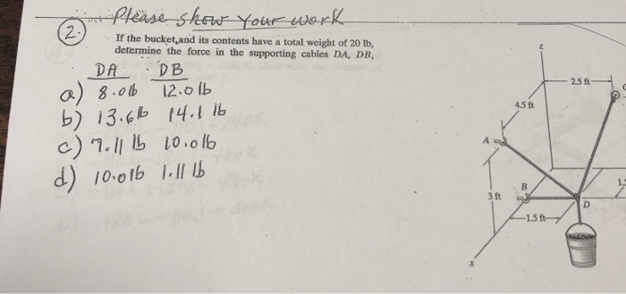 Solved 2 If the bucket,and its contents have a total weight | Chegg.com