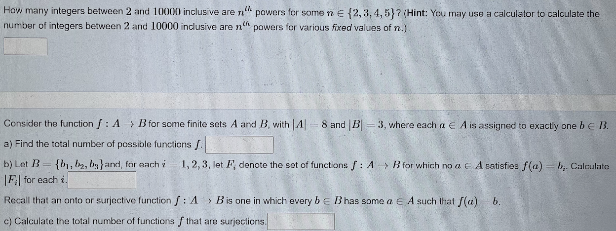 Solved How many integers between 2 and 10000 inclusive are | Chegg.com