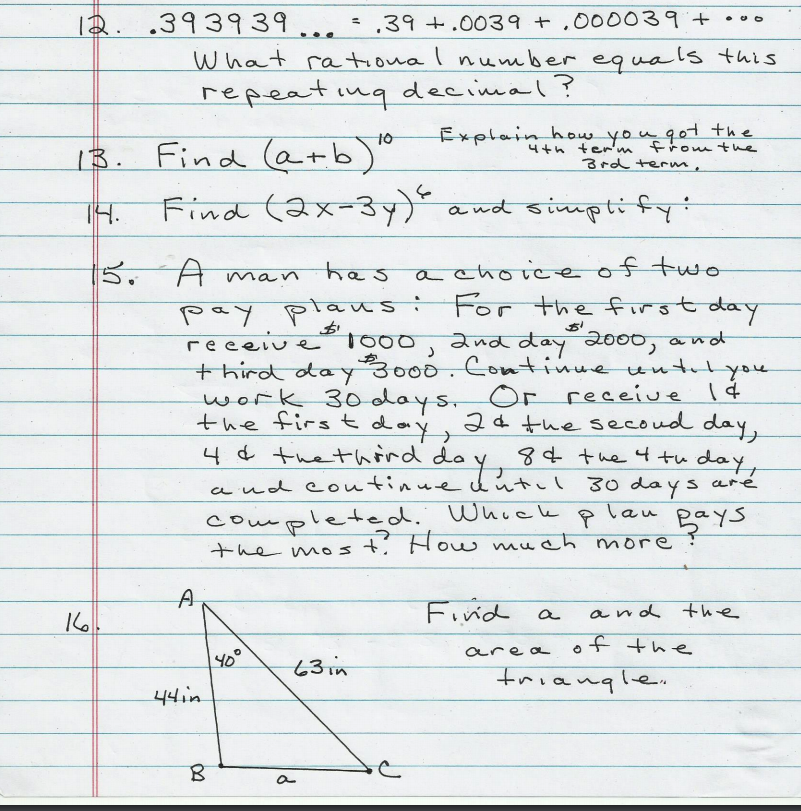 Solved Brd term. 12..393939... = .39 +.0039 +.000039+.co. - | Chegg.com