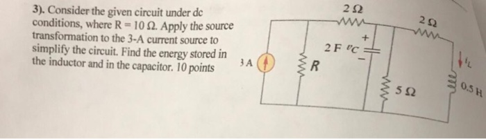 Solved 2Ω 3). Consider the given circuit under dc | Chegg.com