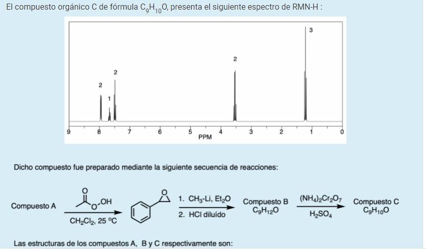 Solved Organic compound c of formula c9h10o has the H | Chegg.com