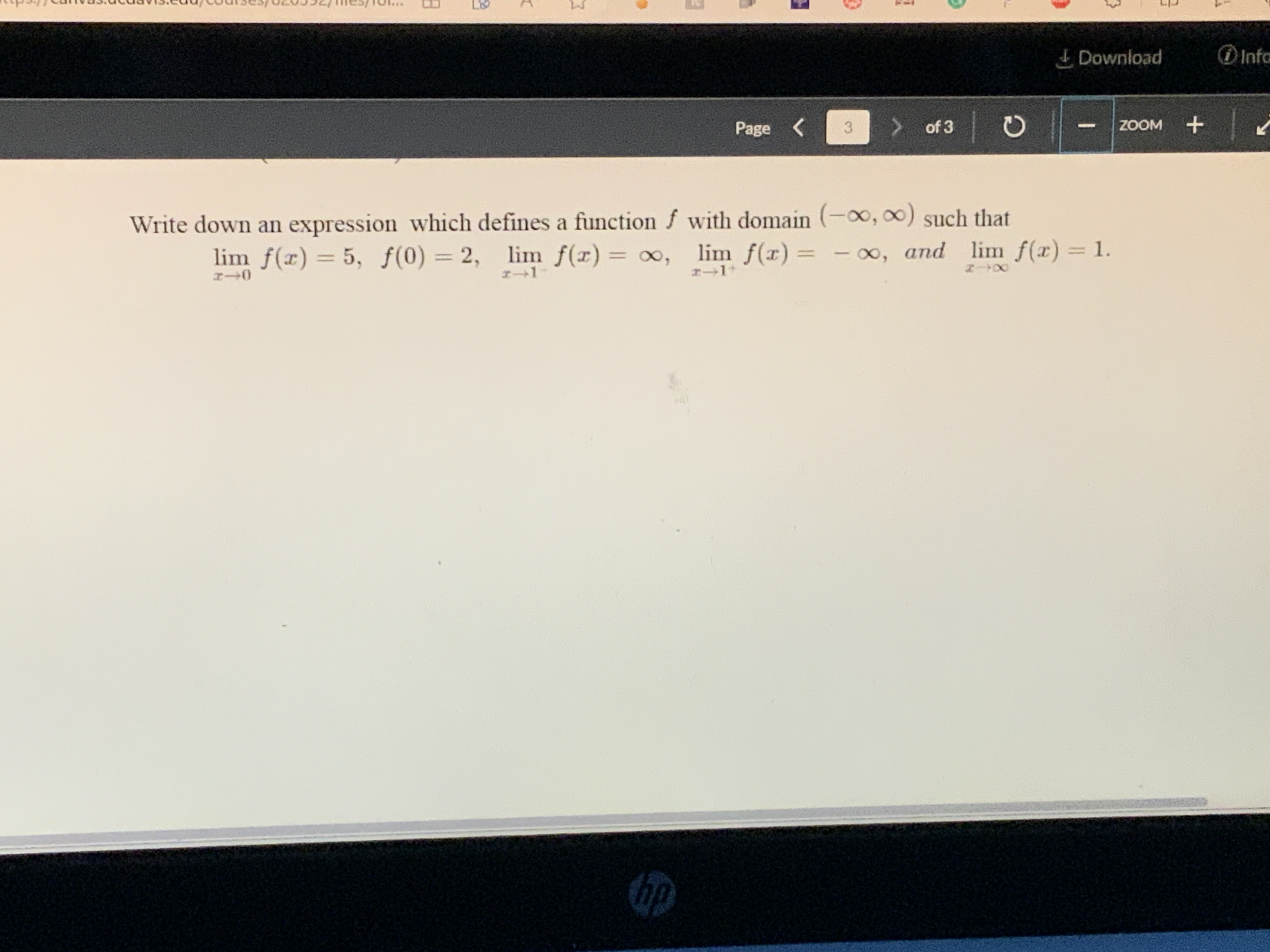 Solved Write down an expression which defines a function f | Chegg.com