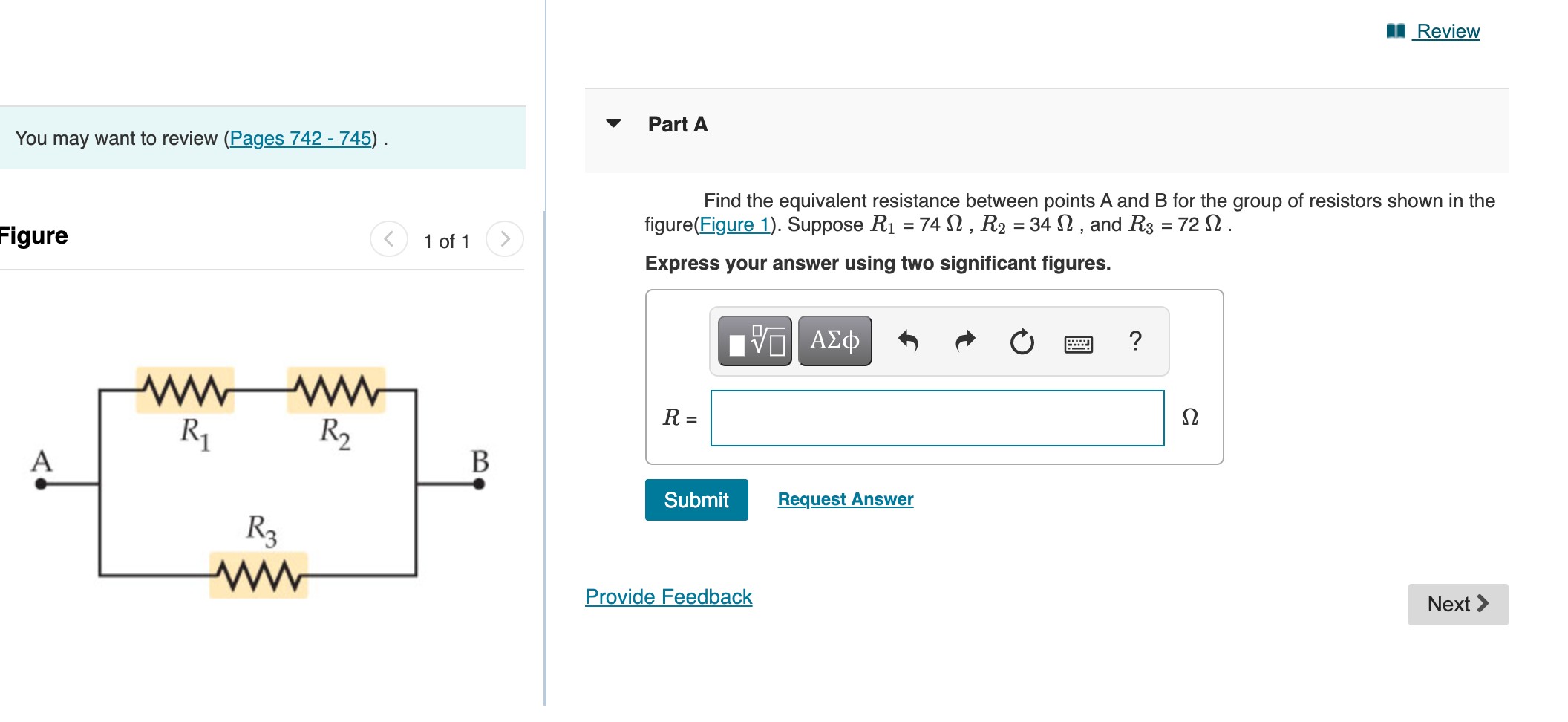 Solved You may want to review (Pages 742−745 ) Part A Find | Chegg.com