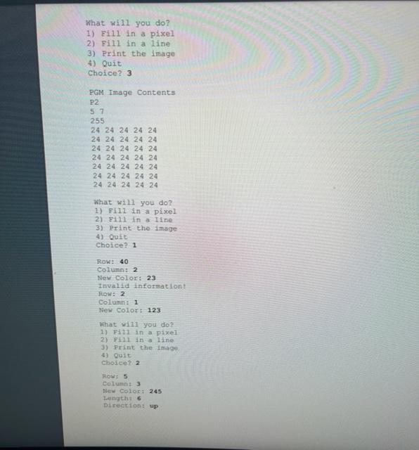 Solved : Art Program. We’re going to build on our PBM image | Chegg.com