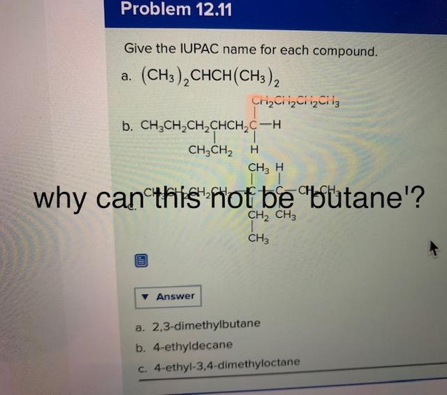 Solved This problem is from Alkane nomenclature in organic | Chegg.com
