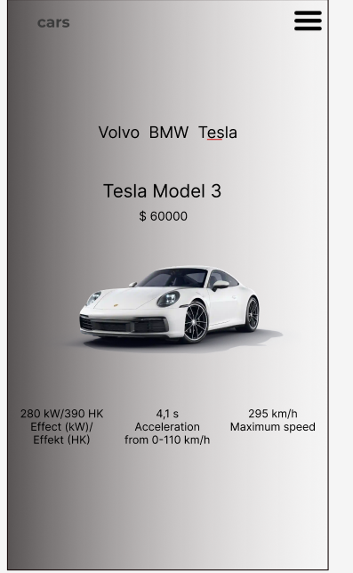 Solved I want you to make a responsive car homepage for cars | Chegg.com