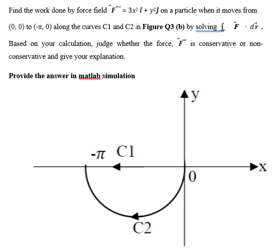 Solved Find the work done by force field F = 3x? i + y2j on | Chegg.com