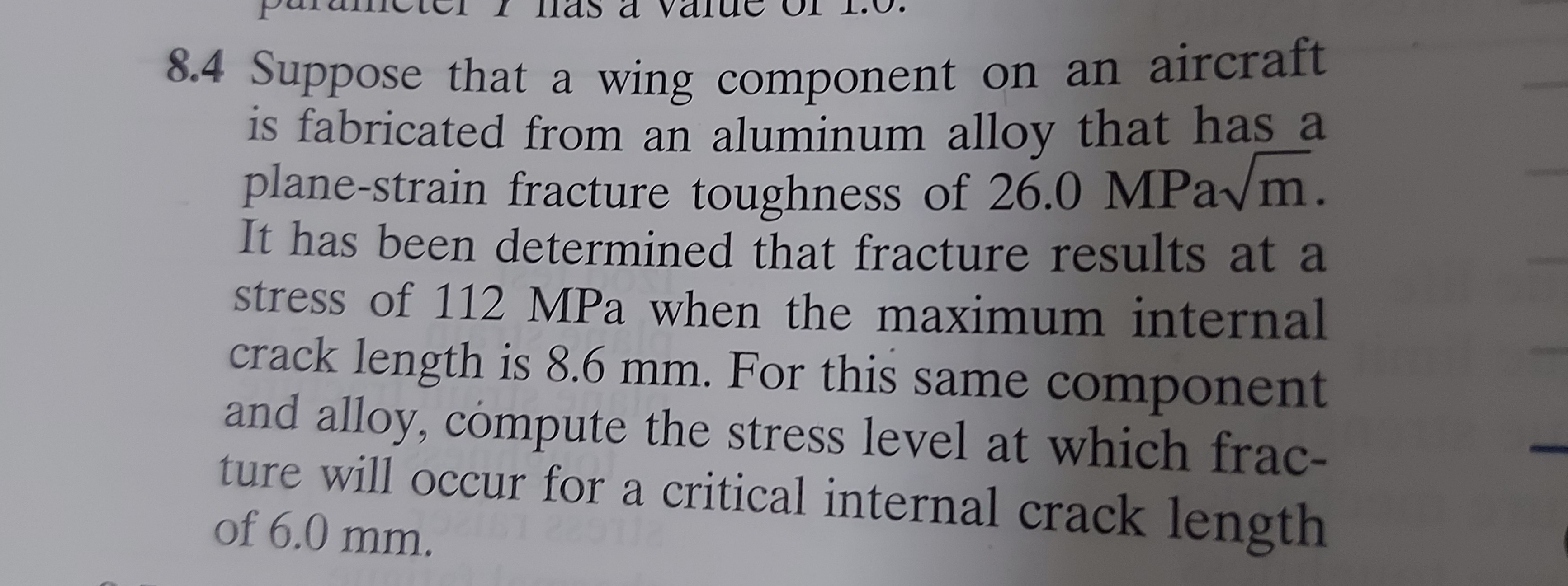 Solved 8.4 Suppose that a wing component on an aircraft is | Chegg.com