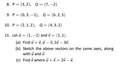 Solved In Exercises 8 – 10, points P and Q are given. Write | Chegg.com