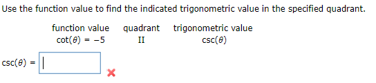 Solved Use the function value to find the indicated | Chegg.com
