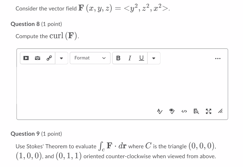 Solved Consider the vector field F (x, y, z) = . | Chegg.com