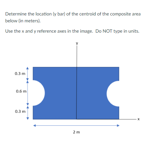 Solved Determine the location (y bar) of the centroid of the | Chegg.com