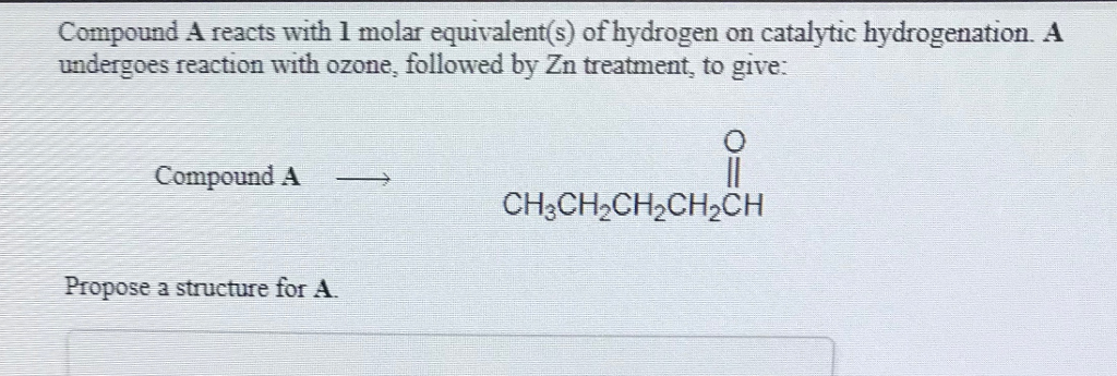 Solved Compound A reacts with l molar equivalent(s) of | Chegg.com