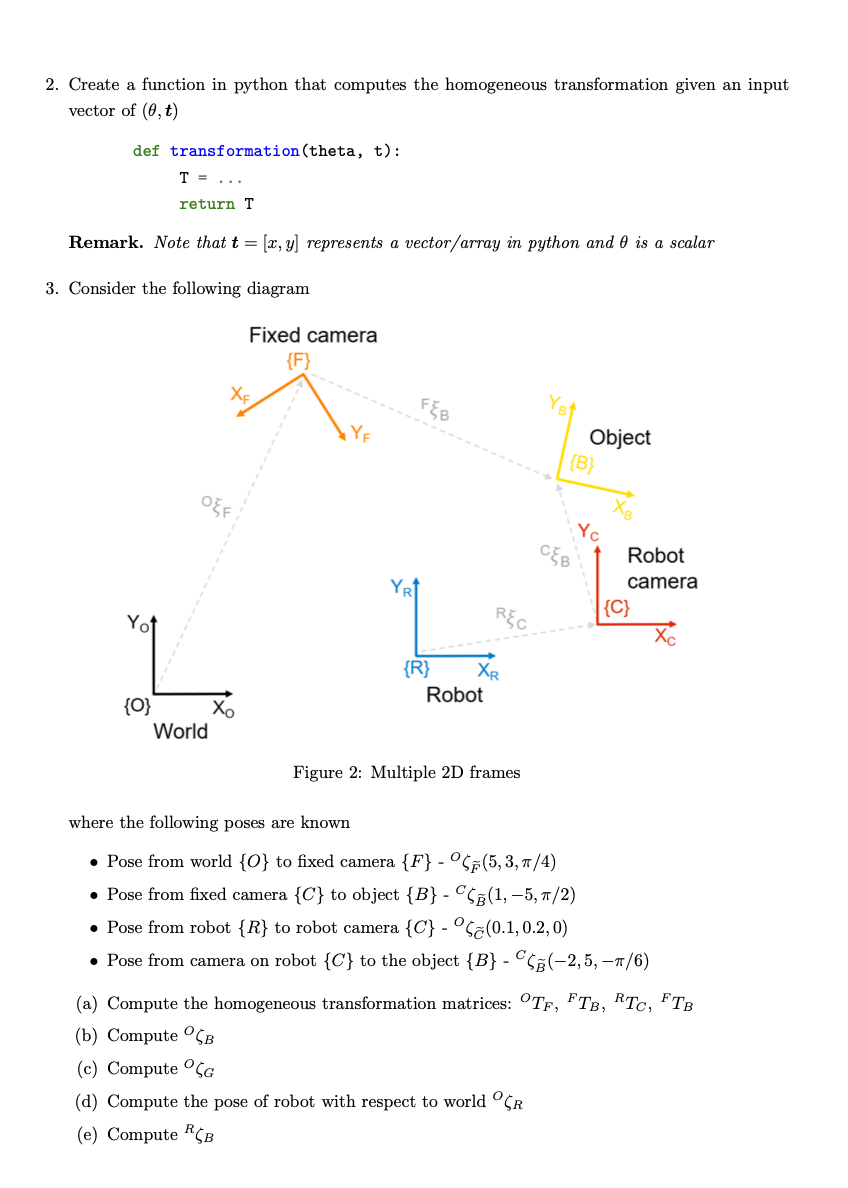 Solved 3 Transformations In 2d 1 Consider The