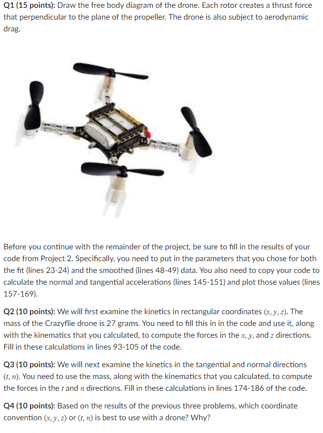Solved Q1 (15 points): Draw the free body diagram of the | Chegg.com
