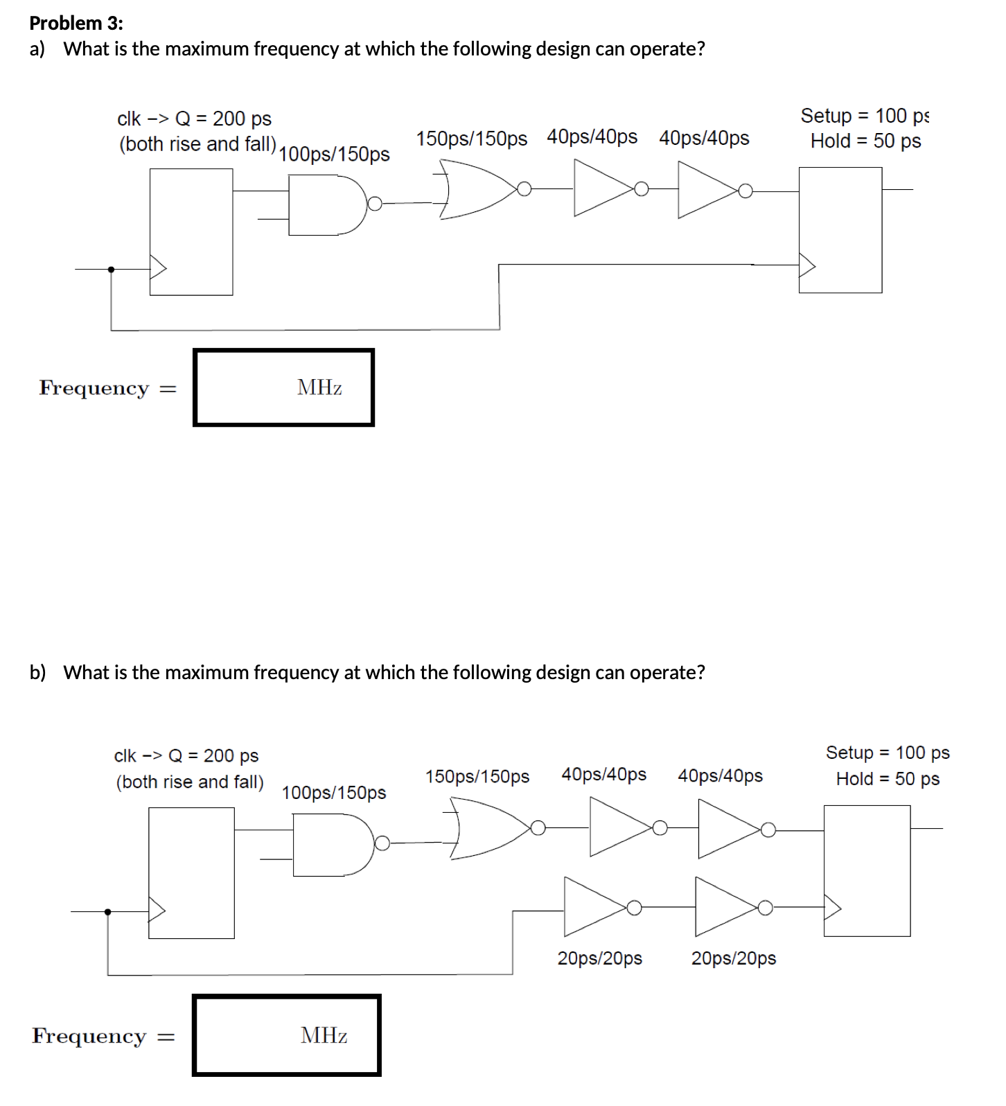 Solved Problem 3: a) What is the maximum frequency at which | Chegg.com