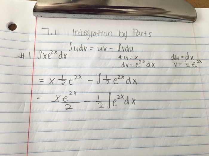 Solved Integration by parts integral udv = uv - integral vdu | Chegg.com