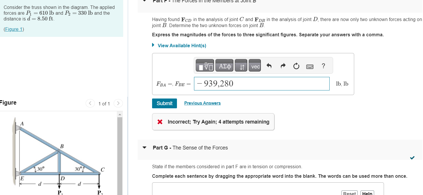 Solved Consider the truss shown in the diagram. The | Chegg.com