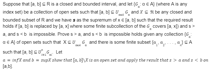 Solved Suppose that [a,b]⊆R is a closed and bounded | Chegg.com