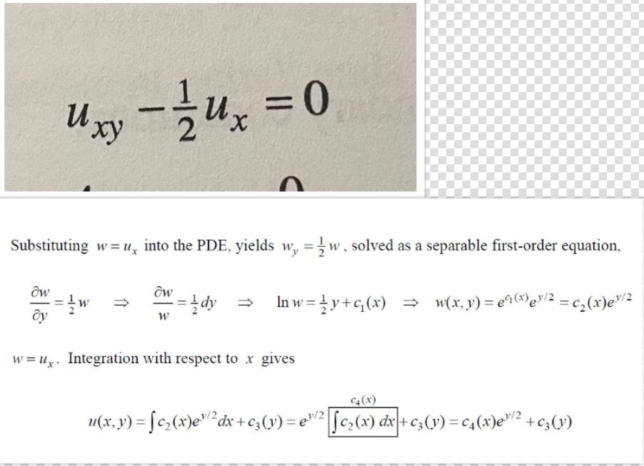Solved Solve the PDE as an ODE . Two examples are given . | Chegg.com