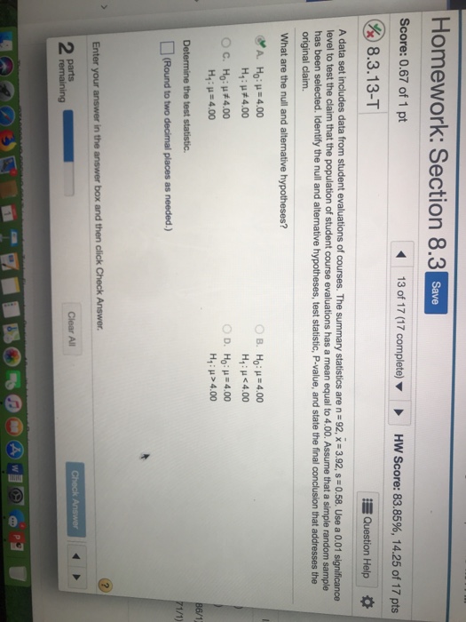 Solved Homework Section 8 3 Save Score 0 67 Of 1 Pt 13 Of