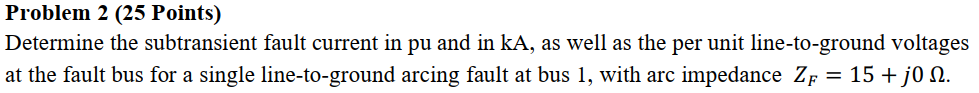 Solved Determine the subtransient fault current in pu and in | Chegg.com