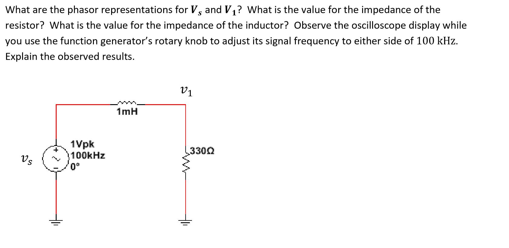 Solved What are the phasor representations for V, and V7? | Chegg.com