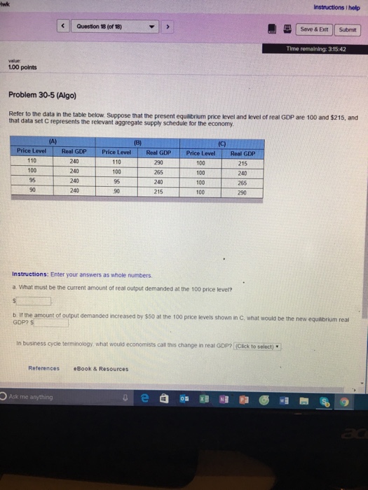 Solved Problem 30-2 (Algo) Answer the following questions on | Chegg.com