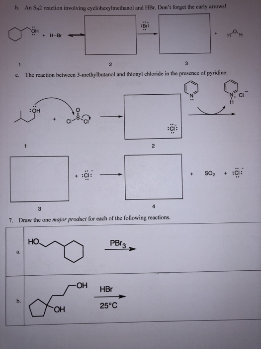 Solved b. An Sy2 reaction involving cyclohexylmethanol and | Chegg.com